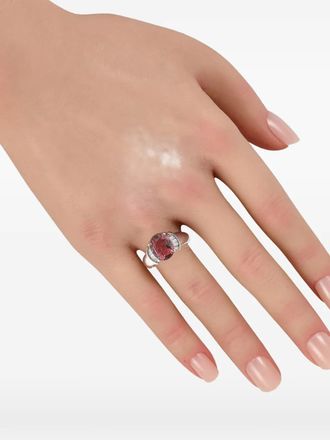 Luxury Bazaar bague &agrave; diamant et tourmaline - Argent