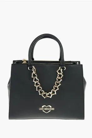 Moschino LOVE faux leather Tote bag with removable shoulder strap size Unica