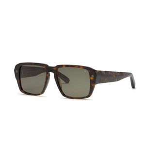 Philipp Plein Sonnenbrille mit gr&uuml;nen Gl&auml;sern - - Accessories - Herren - Braun - 55 MM