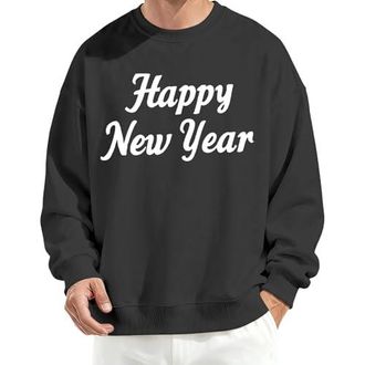 Generic Sweat-shirt pour le r&eacute;veillon du Nouvel An - Col rond - Sweat graphique d&eacute;contract&eacute; pour homme - Hauts de vacances pour voyage, quotidien, streetwear,