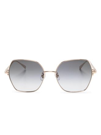 Chopard lunettes de soleil à monture carrée - Or