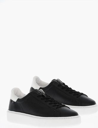 Woolrich Hammered Leather Low-Top Sneakers size 8