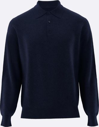 van Laack Strick-Poloshirt aus Kaschmir