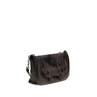 Maison Margiela Womens Black Lamb Ovis Aries Shoulder Bag