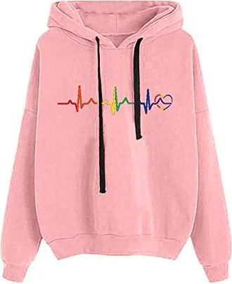 Generic Sweat à capuche décontracté pour femme - Pull avec poches pour femme - Vestes à capuche - Vêtements de sport dautomne - Veste de sport à capuche - Hau