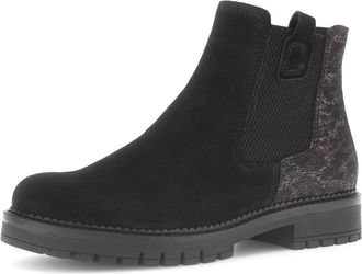 Gabor Damen Chelsea Boots, Frauen Stiefeletten,uebergangsschuhe,uebergangsstiefel,Schlupfstiefel,flach,Stiefel,schw/Brown (Micro),40 EU / 6.5 UK