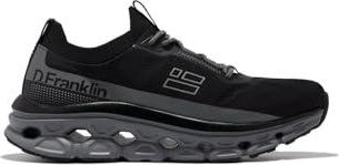 D.Franklin Baskets Aero Mesh Noir/Gris - Chaussures habill&eacute;es Unisexes - Mode d&eacute;contract&eacute;e - Taille (45) - Mod&egrave;le Aero-Sneakers-Mesh