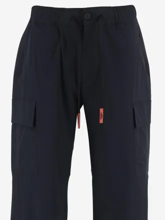 Just Cavalli Mens Stretch Nylon Pants Dark Navy Polyamide Trousers