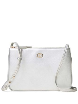 Twin-Set mini sac port&eacute; &eacute;paule double - Argent