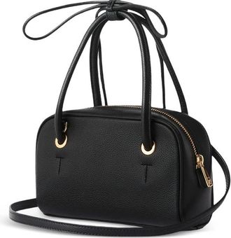 Furla Structured Leather Tote Bag - Black