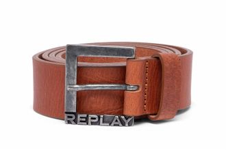 Replay Herren Gürtel aus Leder, Cognac 048 (Braun), 100