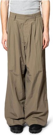 ERL Erl, Homme, Pantalons, Vert, Taille: S Nylon Pleated Suit Pantalons