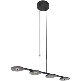 Steinhauer H&auml;ngeleuchte - Turound - schwarz - glas metall - - Steinhauer