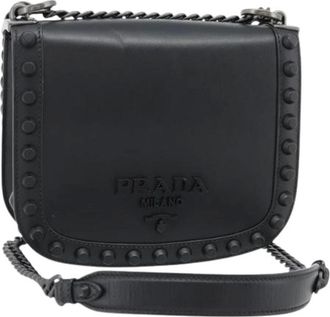 Prada Sac bandouli&egrave;re en cuir Pre-owned - Femme - Pre-owned - Noir - Taille: ONE Size