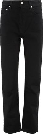 A Gold E Femme, Jeans, Noir, Taille: W25 Jean Droit Taille Haute en Denim