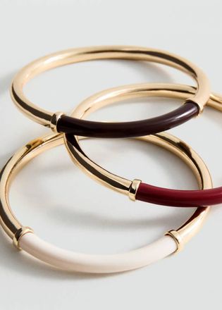 Mango Set 3 bracelets combin&eacute;s or - Femme - Taille unique - MANGO