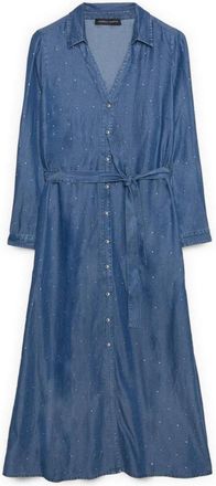 Fiorella Rubino Femme, Robes, Bleu, Taille: 50 FR Robe en jean Power avec motifs lumineux
