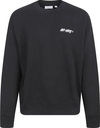 Off-white Homme, Sweatshirts et sweats &agrave; capuche, Noir, Taille: S Shadow Logo Skate Crewneck