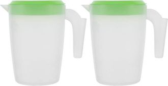 Cabilock BUGUUYO 2 St&uuml;cke Plastic Pitcher with Lid karaffe mit Deckel Eistee Wasserkrug 1 Liter Wasserkaraffe for Hei&szlig;es Kaltes Wasser Eistee Wein Kaffee Milch
