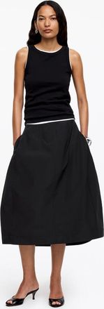 Arket Hoch Geschnittener Midirock -Schwarz