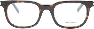 Saint Laurent Eyewear lunettes de vue à détail de logo - Marron