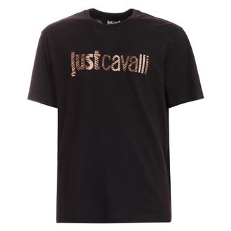 Just Cavalli T-Shirt mit Logo-Print - - Tops - Herren - Schwarzk - M