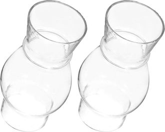 BESPORTBLE VANZACK 2 St&uuml;ck Klarer Glas Lampenschirm f&uuml;r Petroleum Kerosinlampen Hitzebest&auml;ndig Stabilem Material Einfache Montage Vintage Ersatzglas f&uuml;r Alte &Ouml;ll