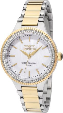 Invicta Angel 49755 Damenuhr - Quarzwerk - Edelstahl mit Perlmutt Zifferblatt - 38 mm