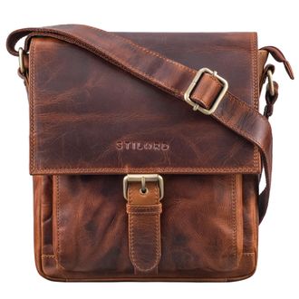 STILORD Nevio Herrentasche Leder Umhängetasche kleine Messenger Bag elegante Handtasche im Vintage Design Schultertasche für 10.1 Zoll Tablet iPad echtes Lede