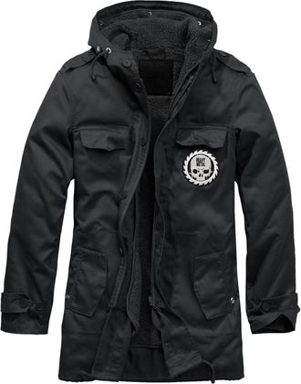 Spass Kostet Herren Parka Winterjacke Heavy Metal Gr&ouml;sse M - 5XL gesticktes Patch gef&uuml;ttert