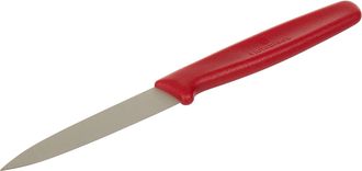 Victorinox by Swiss Army 5.0601 Gemüsemesser, 8cm, Mittelspitz, Klingenschutz, spülmaschinengeeignet, rot