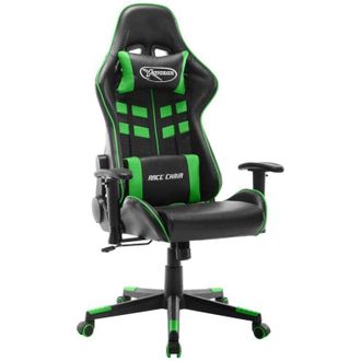 vidaXL Gaming-Stuhl Schwarz und Gr&uuml;n Kunstleder Vidaxl