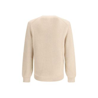Fendi Mens Beige Wool Oves Aries Sweatshirt Clothing