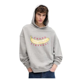 Fiorucci Sweat &agrave; capuche imprim&eacute; banane - Homme - Sweatshirts et sweats &agrave; capuche - Gris - Taille: XL