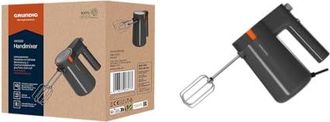 Grundig Grundig HM 5320 Handmixer, 425 W Leistung, 5 Geschwindigkeitsstufen + Turbostufe, Hochwertige Edelstahl-Aufsätze, Spülmaschinengeeignetes Zubehör, Gra