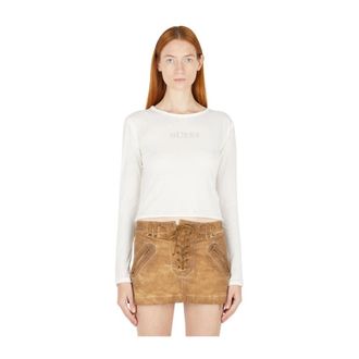 Guess American Frontier Langarmshirt - - Tops - Damen - Wei&szlig; - S