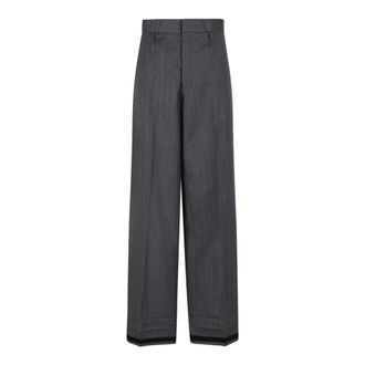 Maison Margiela Wide-Leg Tailored Hosen - - Trousers - Damen - Grau - 2XS
