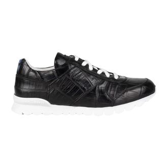 Kiton Homme, Chaussures, Noir, Taille: 40 EU Crocodile Leather Baskets
