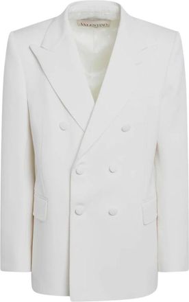 Valentino Garavani Homme, Vestes, Blanc, Taille: M Giacca Doppio Petto