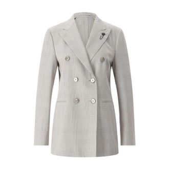 Lardini Double-Breasted Blazer - - Jackets - Damen - Grau - L