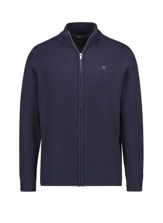 Hackett Herren Cardigan blau unifarben