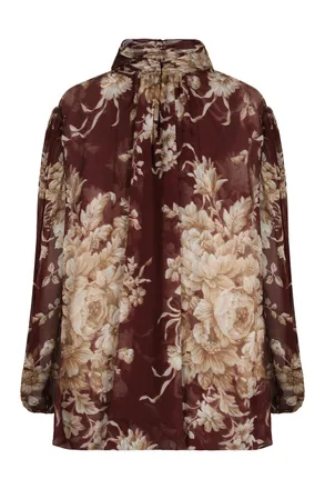 Dolce & Gabbana Womens Silk Blouse Vintage Pink Blouses Shirt