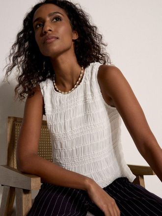 Apricot Blusentop Gekr&auml;uselte Chiffonbluse mit R&uuml;schen