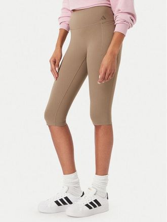 adidas Leggings Optime Contour Workout KV7456 Khakifarben Slim Fit