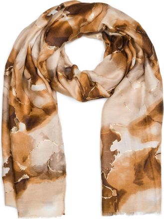styleBREAKER Schal Schal Marmor Muster Metallic Details