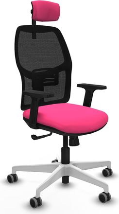 Piqueras y Crespo Alfera Rosa Schreibtischstuhl mit 2D-Armlehnen, h&ouml;henverstellbarer Lendenwirbelst&uuml;tze und h&ouml;henverstellbarem Kopfteil und Neigungsverstellung, ausgest