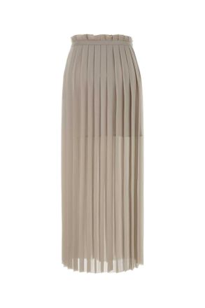 Ami Womens Cappuccino Polyester Skirt Ash Gonne