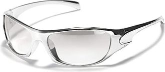 Generic Lunettes de soleil tendance en résine pour homme et femme Style steampunk gothique, A14, Taille unique