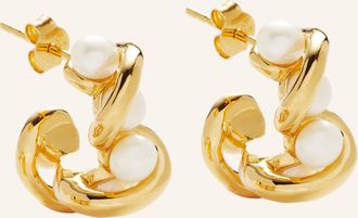 Missoma Missoma Ohrringe Pearl Hoops By Glambou gold