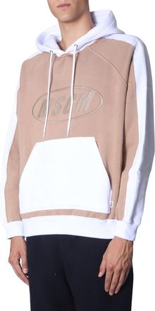 Msgm Oversize Hooded Sweatshirt - White